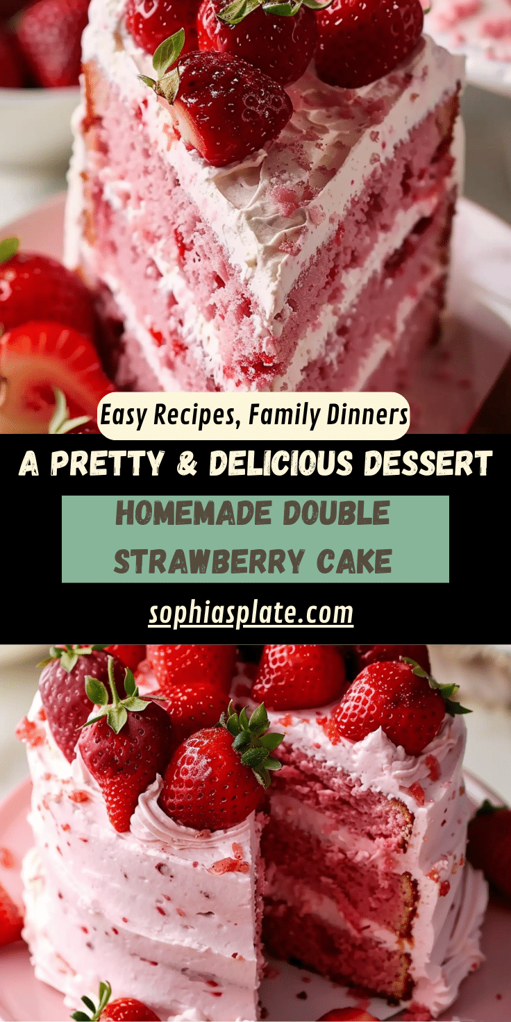 Double Strawberry Cake | Sophia's Plate