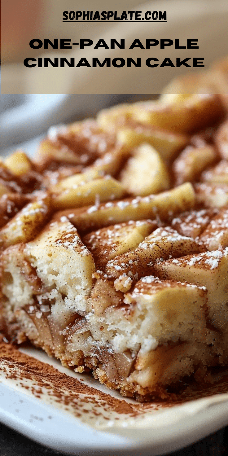 Easy Apple Cinnamon Sheet Cake | Sophia's Plate