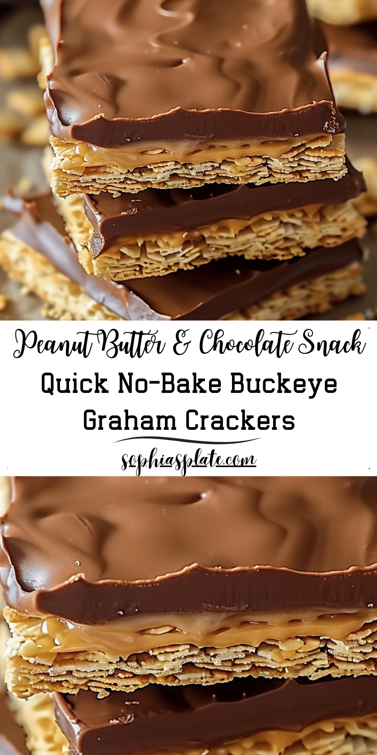 No-Bake Buckeye Graham Crackers | Sophia's Plate