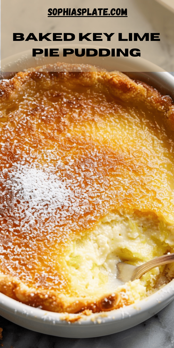Baked Key Lime Pie Pudding | Sophia's Plate