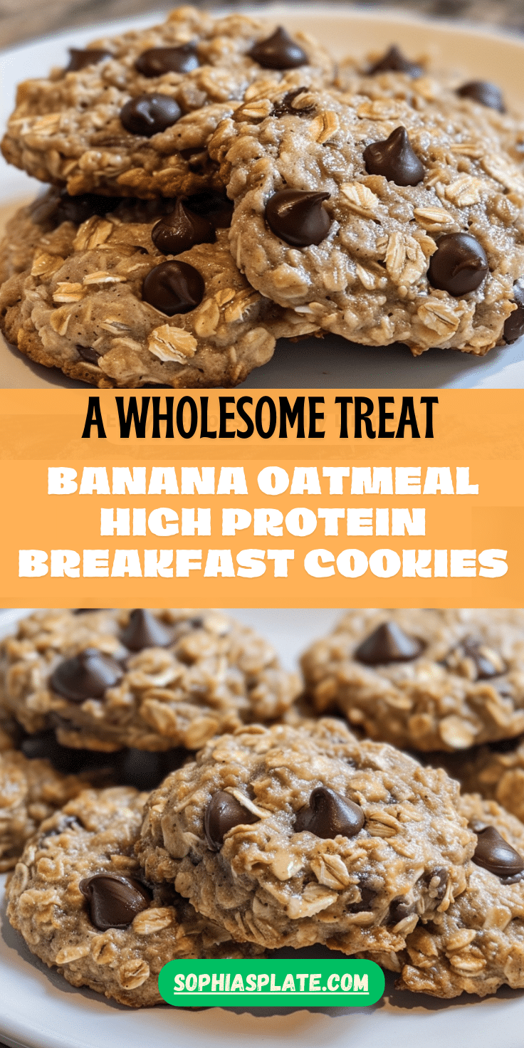 Banana Oatmeal High Protein Breakfast Cookies | Sophia's Plate