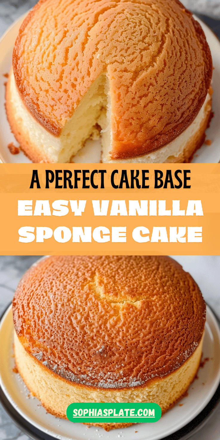 Easy Vanilla Sponge Cake | Sophia's Plate