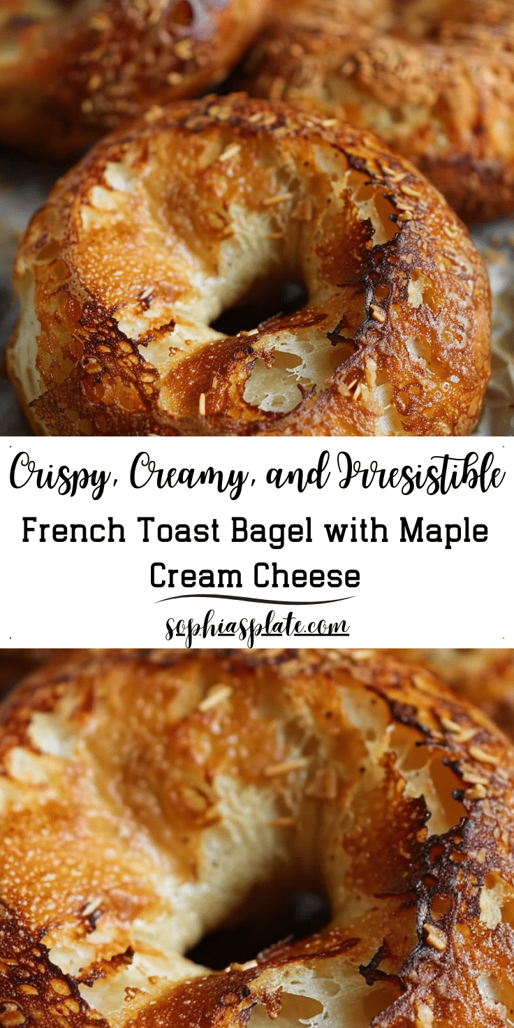 French Toast Bagel with Maple Cream Cheese | Sophia's Plate